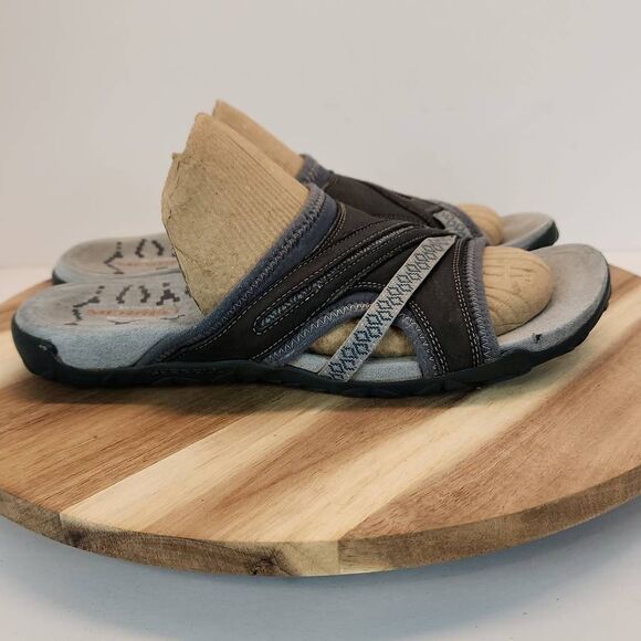 Merrell | Shoes | Merrell Terran 4 Slide Sandals Womens Size 8 Gray ...